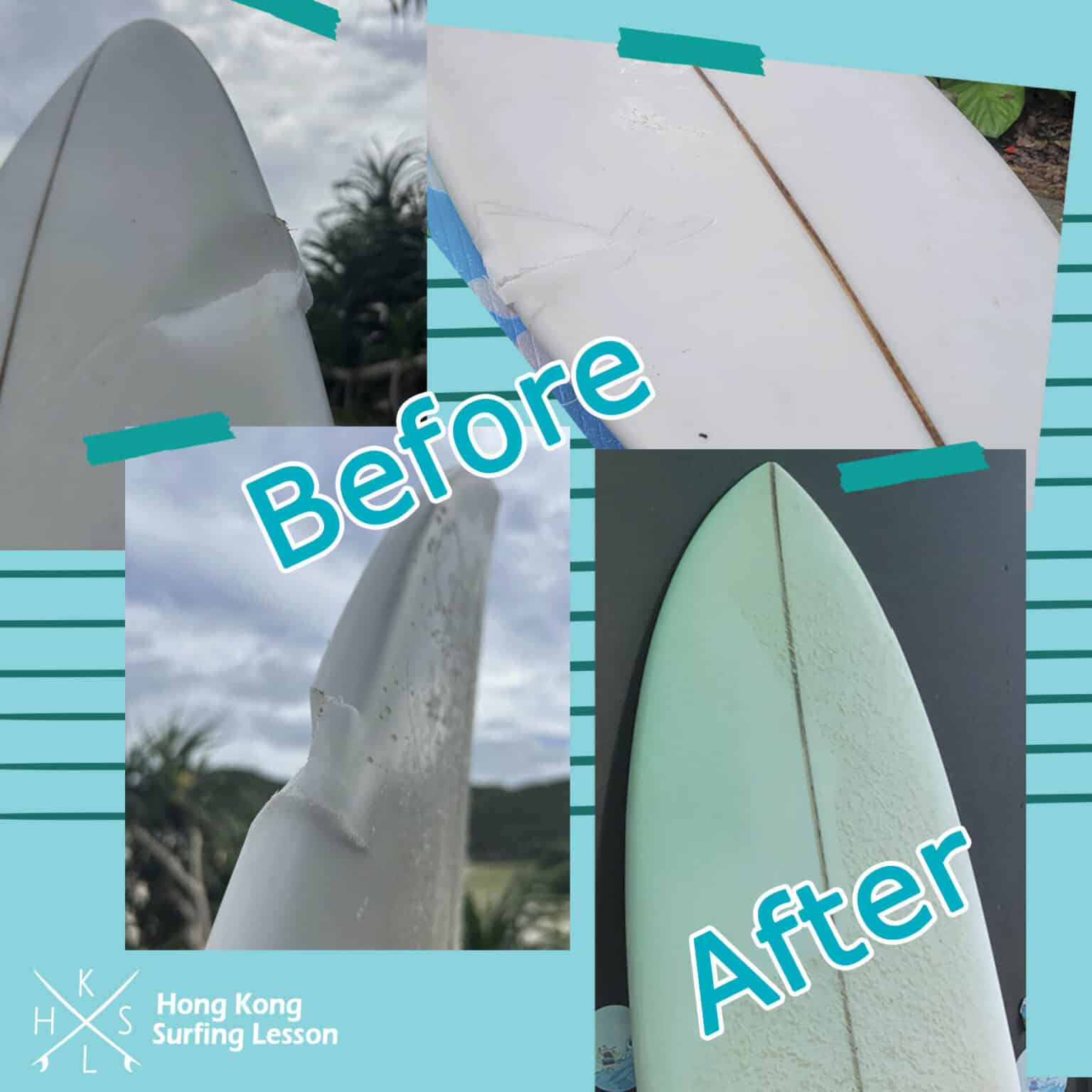 Surfboard Repair - Hong Kong Surfing Lesson